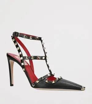 Valentino Garavani Leather Rockstud Pumps - Black