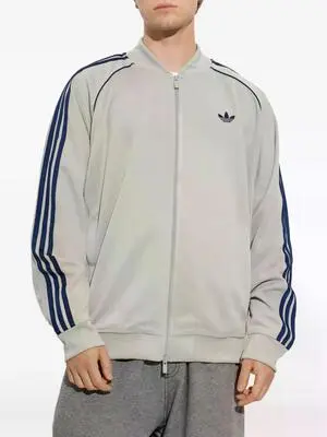 Adidas Logo Embroidered Zip-up Sweatshirt