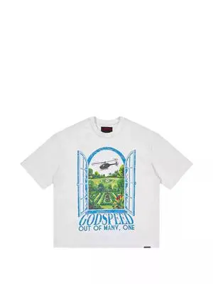 GODSPEED Helipad Dreams Graphic-print T-shirt - White