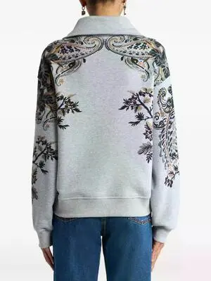 Etro Cotton Sweatshirt With Paisley And Floral Print
