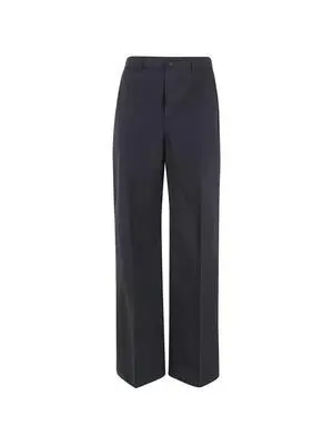 Rick Owens Trousers With Belt Loops And Pressed Creases - Black