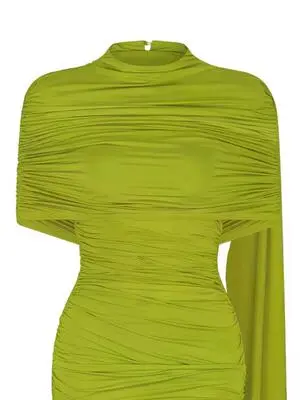 ATOIR Elsie Ruched Draped-panel Mini Dress - Green