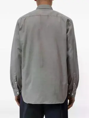 Closed Chest-pocket Button-down Shirt - Grey