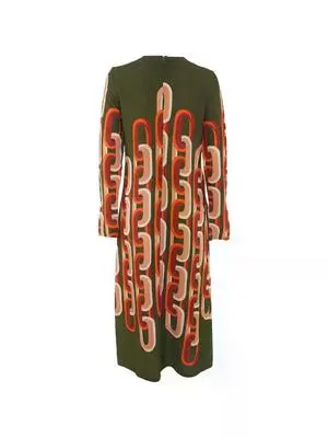424 Prometheus Placcée Swing Midi Dress - Green