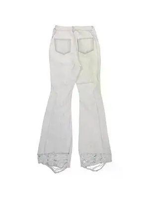 Rick Owens Slivered Bootcut Frayed Jeans