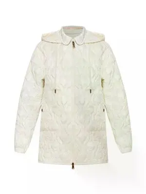 Moncler Balette Geometric-quilted Hooded Jacket - Neutrals
