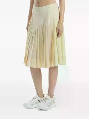 LOW CLASSIC Pleated Belted Midi Skirt