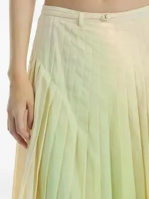 LOW CLASSIC Pleated Belted Midi Skirt