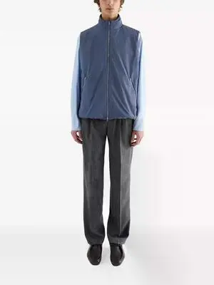 JIL SANDER Padded Taffeta Gilet - Blue
