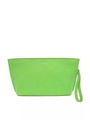 FERRAGAMO Leather Wristlet Clutch Bag