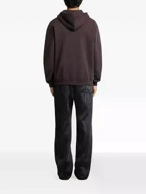 COURREGES Ac Logo-patch Drawstring Hoodie - Red