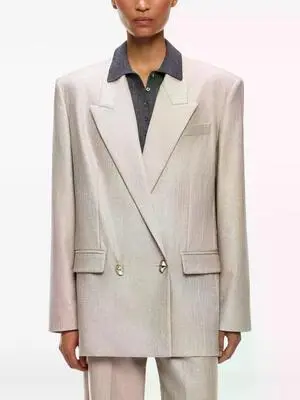Pinko Metallic Double-breasted Blazer