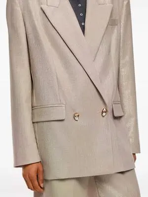 Pinko Metallic Double-breasted Blazer