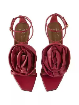GIUSEPPE ZANOTTI Cursed Flower Sandals 105 - Red