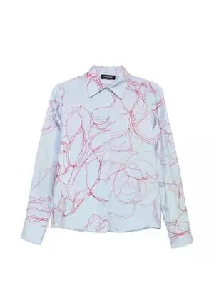 Fabiana Filippi Abstract Print Shirt - Blue
