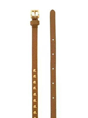 Prada Skinny Studded Leather Belt