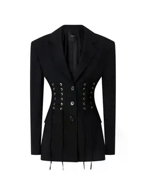 Pinko Lace-up Blazer With Notched Lapel