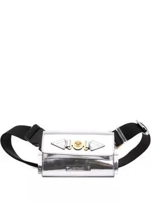 Versace Metallic Calfskin La Medusa Belt Bag - Silver