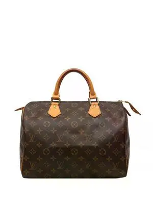 LOUIS VUITTON 2001 Monogram Speedy 30 Boston Bag - Brown
