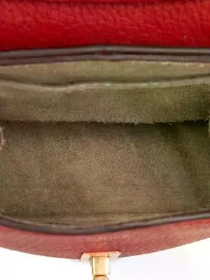 Chloé Drew Nano Grained Lambskin Crossbody Bag - Red