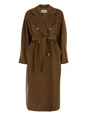 Max Mara Madame Double-breasted Coat - Brown