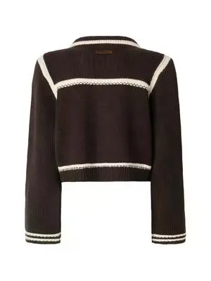 Pinko Contrast-trim Knit Jacket