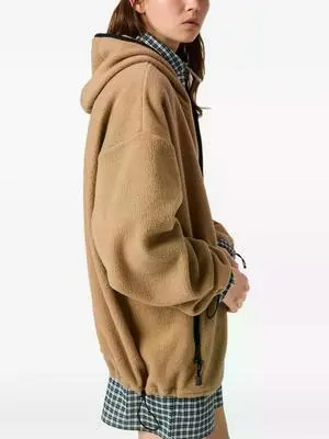 Miu Miu Cotton Fleece Zipper Hoodie