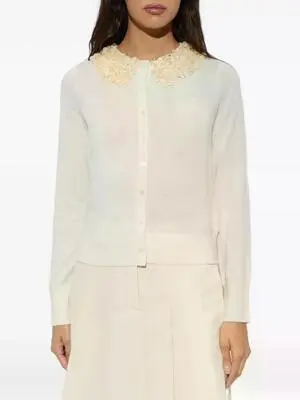 Ulla Johnson Sequin-embellished Merino Wool Cardigan - Neutrals
