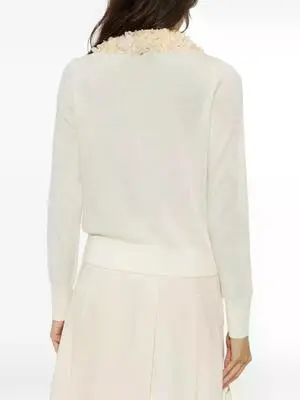 Ulla Johnson Sequin-embellished Merino Wool Cardigan - Neutrals