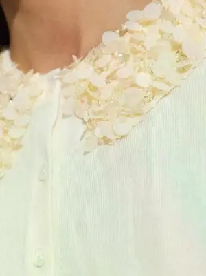 Ulla Johnson Sequin-embellished Merino Wool Cardigan - Neutrals