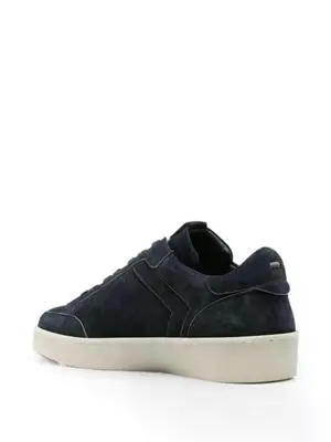 Canali Panelled Suede Lace-up Sneakers