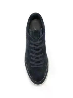 Canali Panelled Suede Lace-up Sneakers