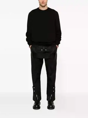Rick Owens Long-sleeve Crew-neck Cotton T-shirt - Black
