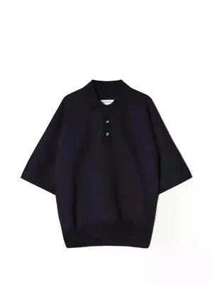 LANVIN Logo-embroidered Polo Shirt - Blue