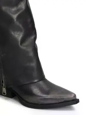 METISSE Leather Cowboy Boots