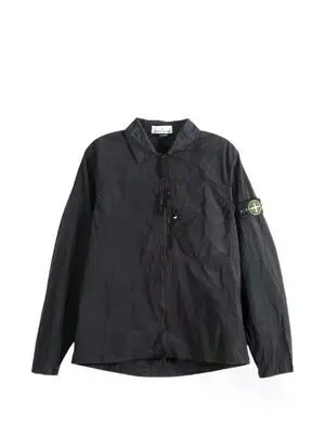 Stone Island Compass-motif Zip-up Jacket - Black