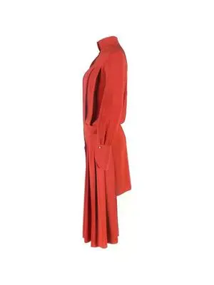 Chloé Mock Neck Button-down Midi Dress