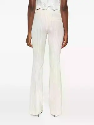 DONDUP Pinstripe Flare Tailored Trousers - Neutrals