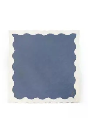 Chloé Scalloped-edge Silk Scarf - Blue