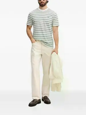 Lacoste Striped Logo-patch T-shirt