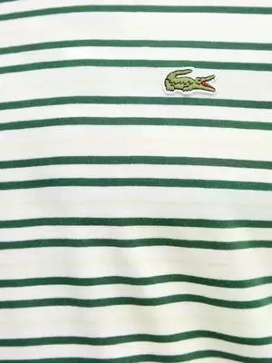 Lacoste Striped Logo-patch T-shirt