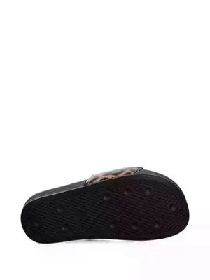 Liu Jo Leopard Print Logo Plaque Slides
