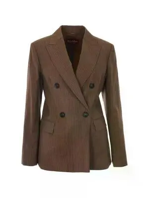 Max Mara Pinstripe Double-breasted Blazer