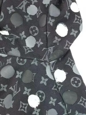 LOUIS VUITTON Monogram Dot Print Crew Neck Sweater - Black