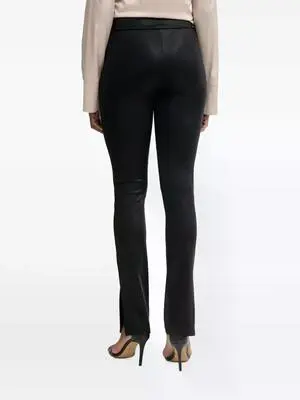 Liu Jo Slit-detail Coated-finish Leggings