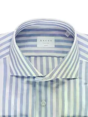 XACUS Travel Shirt Striped Shirt Blue
