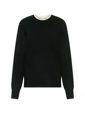 Loulou De Saison Bicolor Cashmere Crew Neck Sweater
