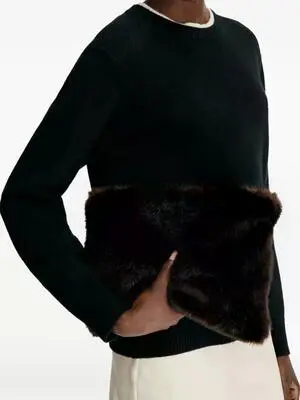 Loulou De Saison Bicolor Cashmere Crew Neck Sweater