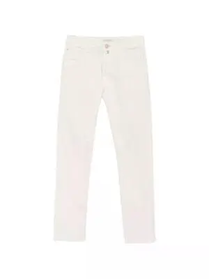 Jacob Cohen Bard Logo-patch Cotton Trousers - Neutrals