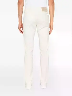 Jacob Cohen Bard Logo-patch Cotton Trousers - Neutrals